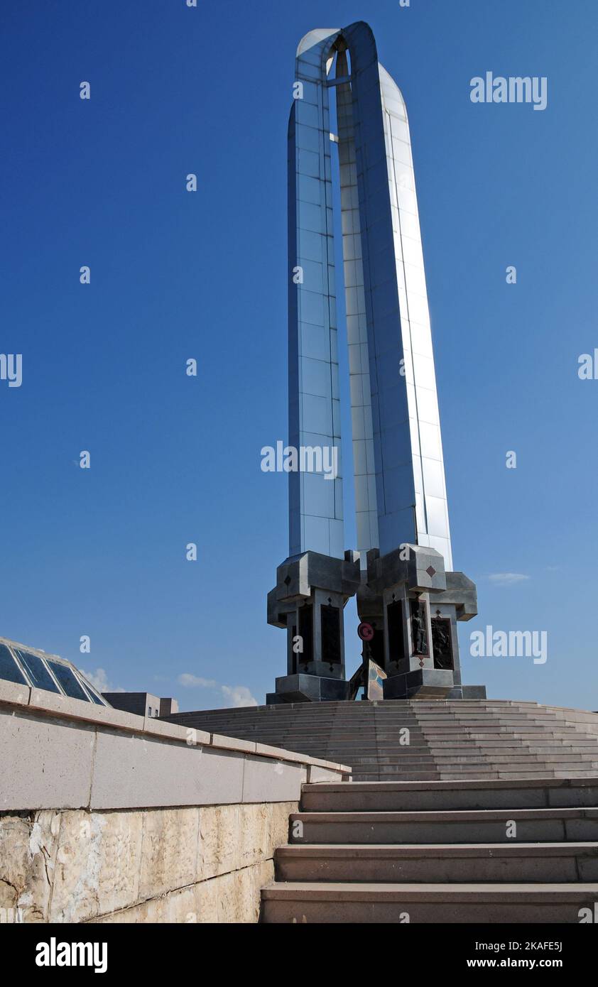 The Genocide Monument, located in Igdir, Turkey, was built to represent ...
