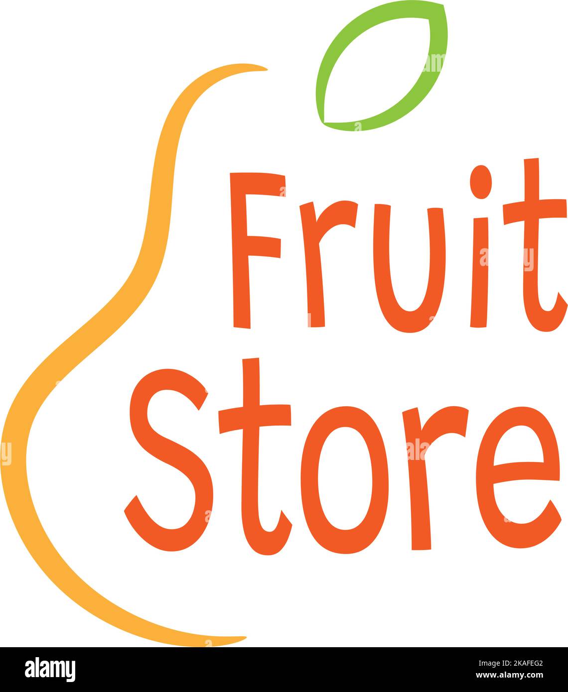 Logo design of organic fresh fruit in vector Stock Vector Image & Art ...