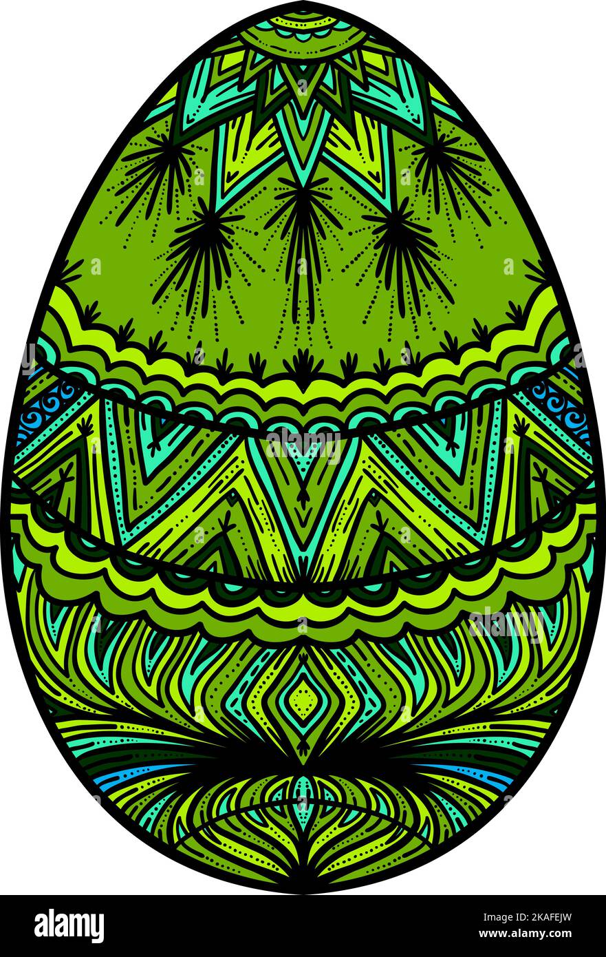 Ornamental colorful easter egg, element for design Stock Vector Image ...