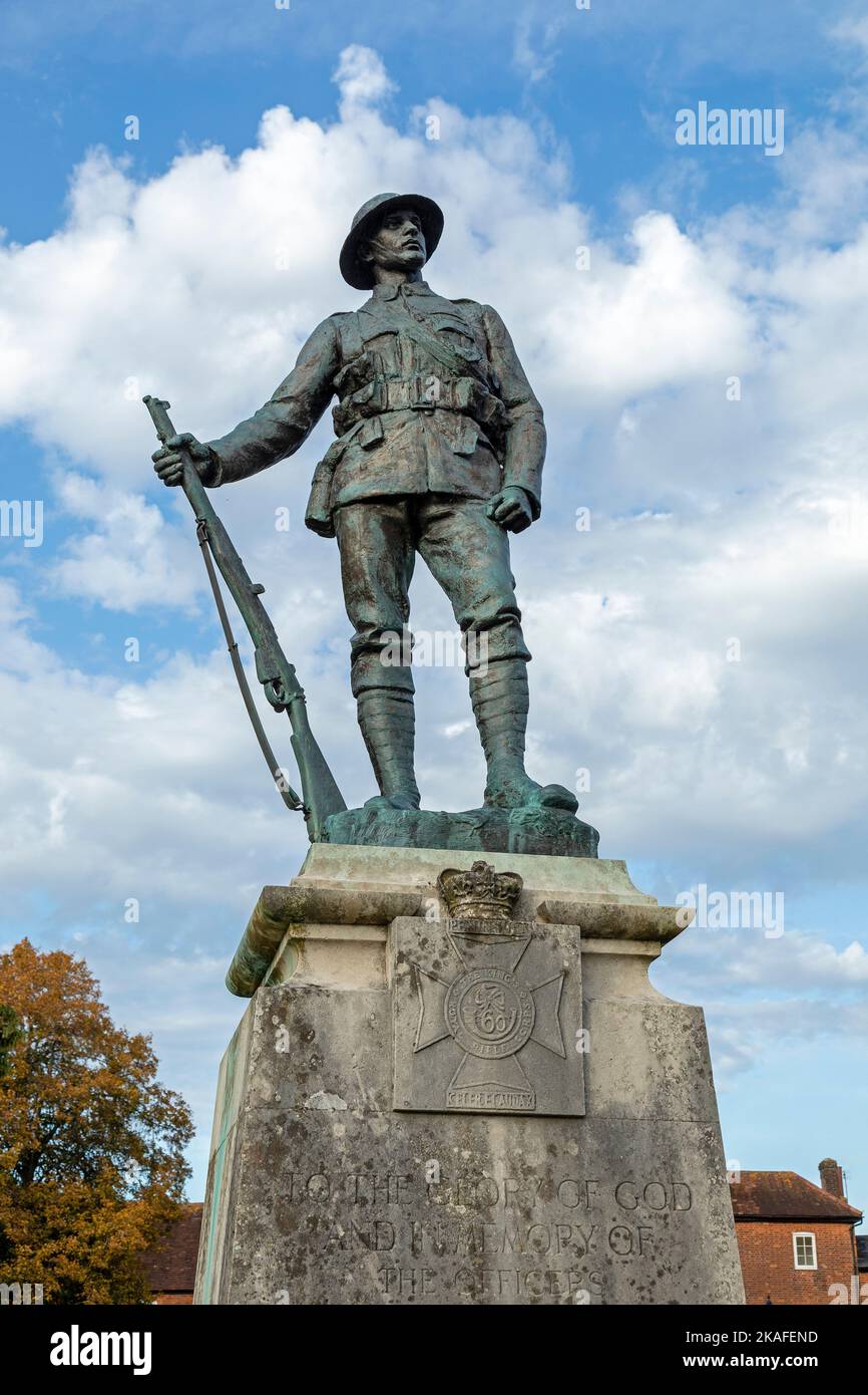 Statue of a rifleman, Winchester, Hampshire, England, Great Britain ...