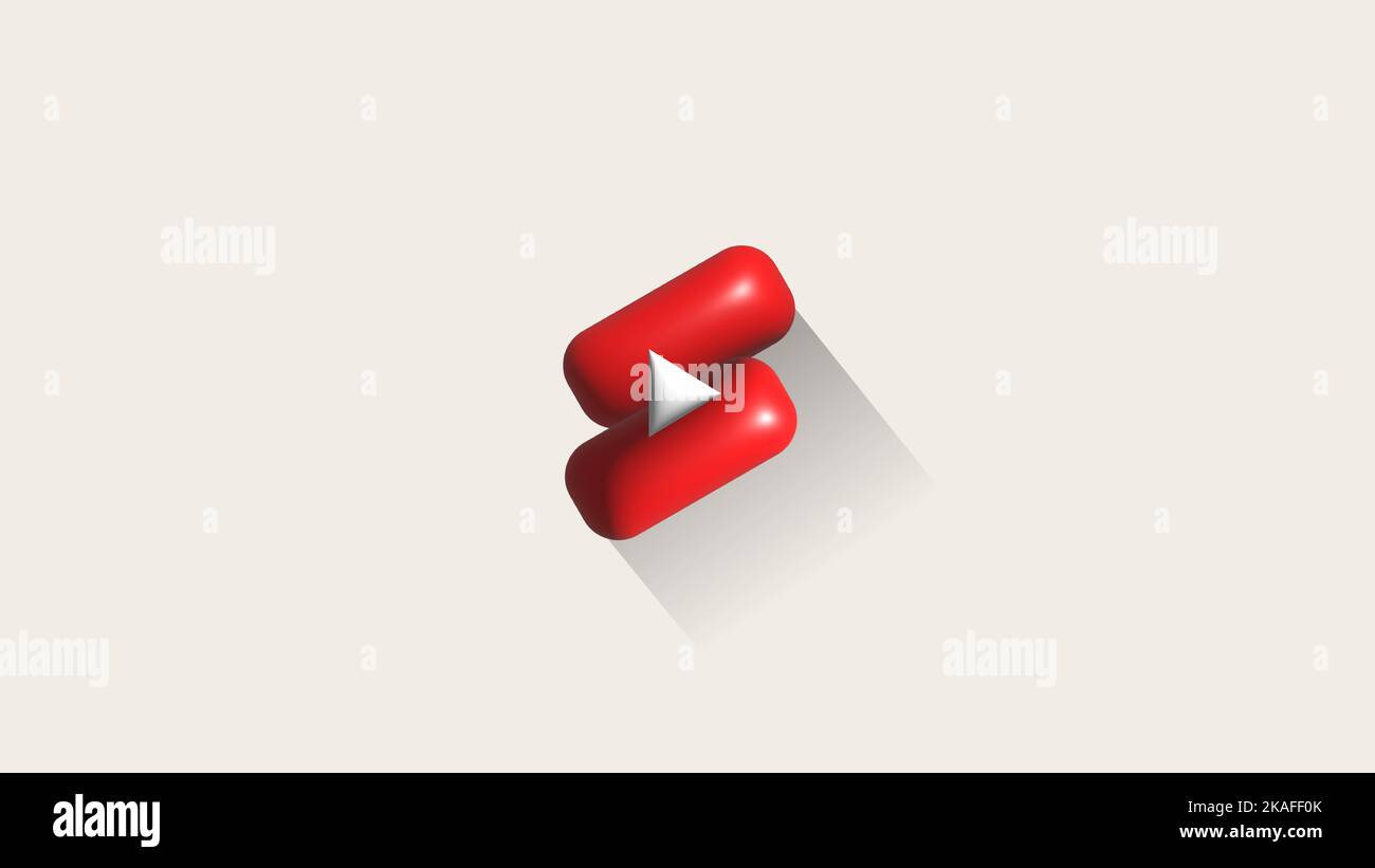 The sign of YouTube shorts on white background Stock Photo - Alamy