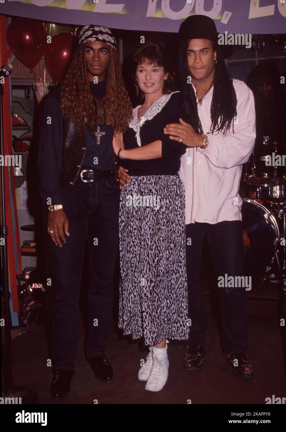 Los Angeles.CA.USA. LIBRARY. Stephanie Beacham with Milli Vanilli. Fab ...