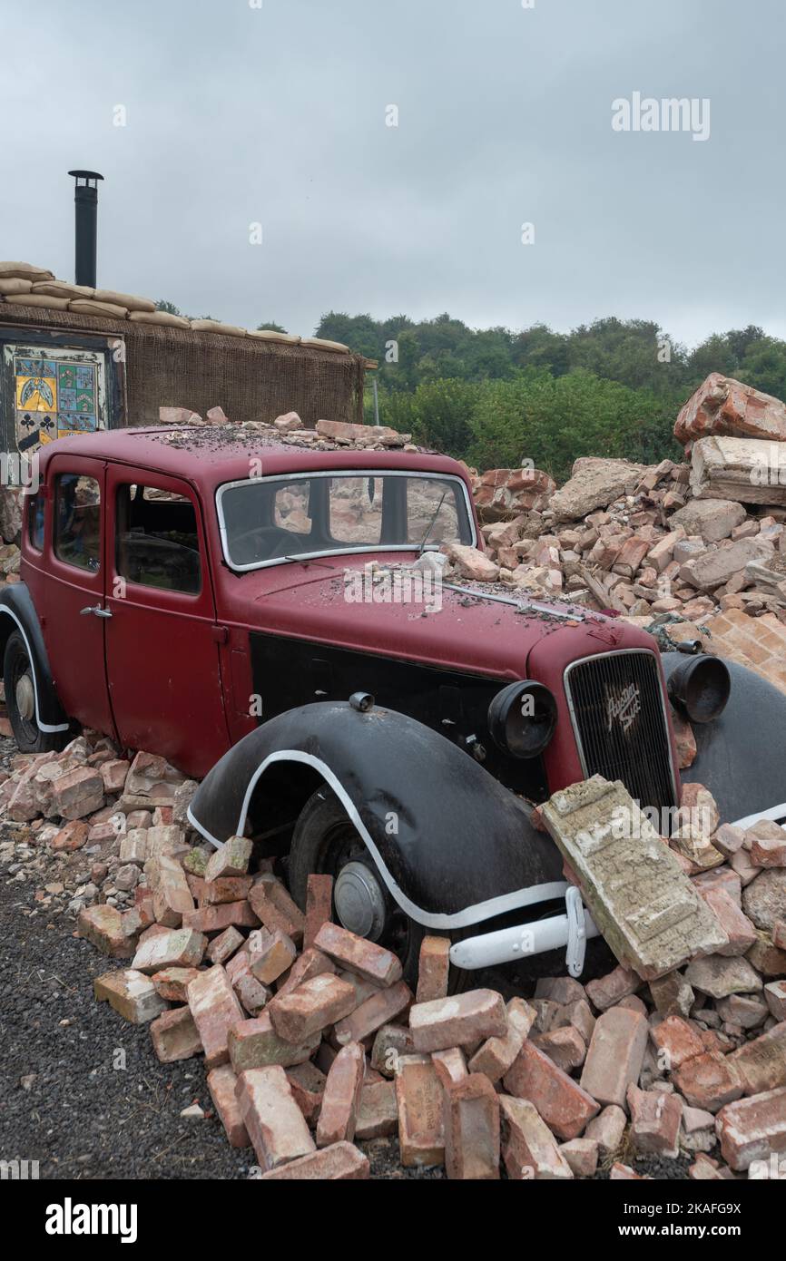 Tarrant Hinton.Dorset.United Kingdom.August 25th 2022.A scrap Austin ...
