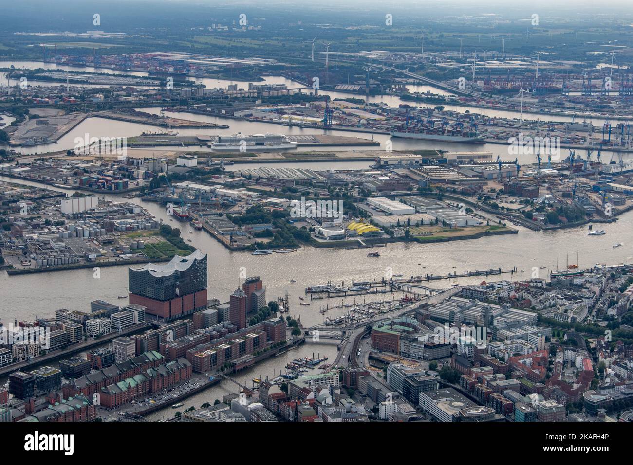 Hamburg Germany from above - Hamburg Deutschland von oben Stock Photo ...
