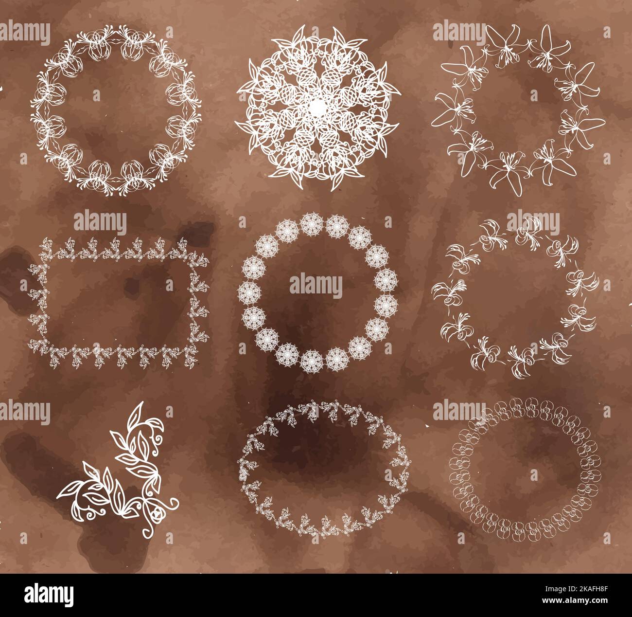 Collection of design elements. Frames and borders Stock Vector Image ...
