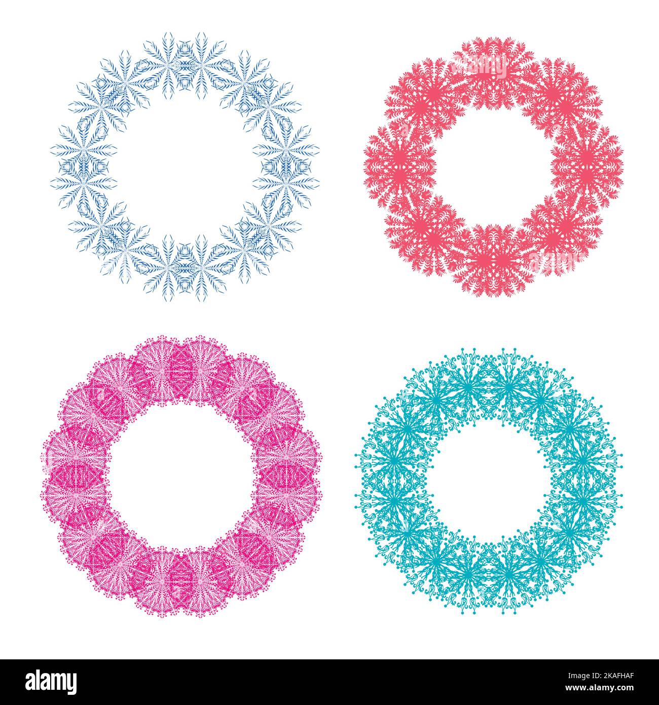 Collection of design elements. Frames and borders Stock Vector Image ...