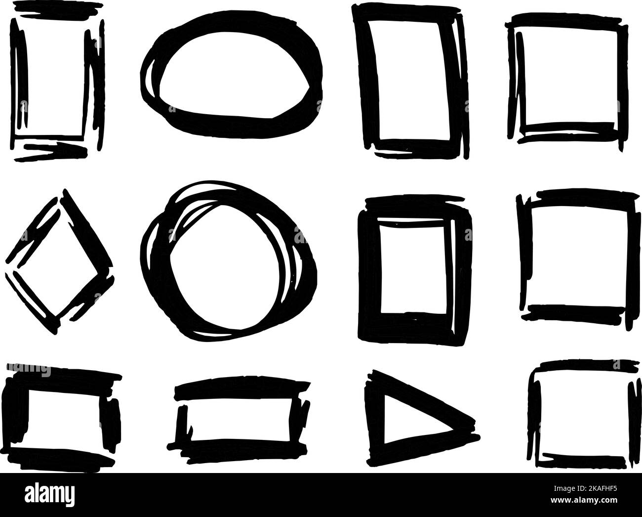 Collection of design elements. Frames and borders Stock Vector Image ...