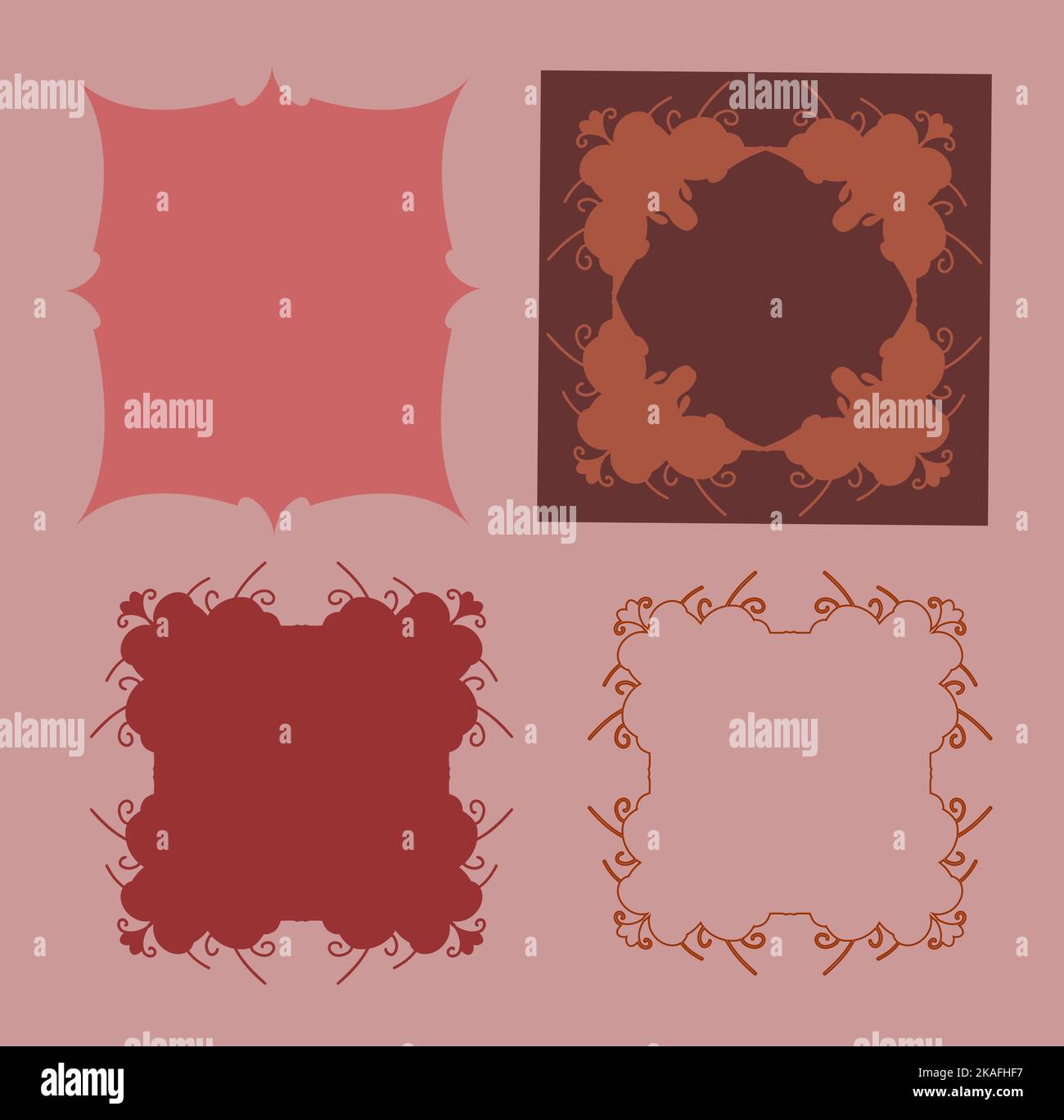 Collection of design elements. Frames and borders Stock Vector Image ...