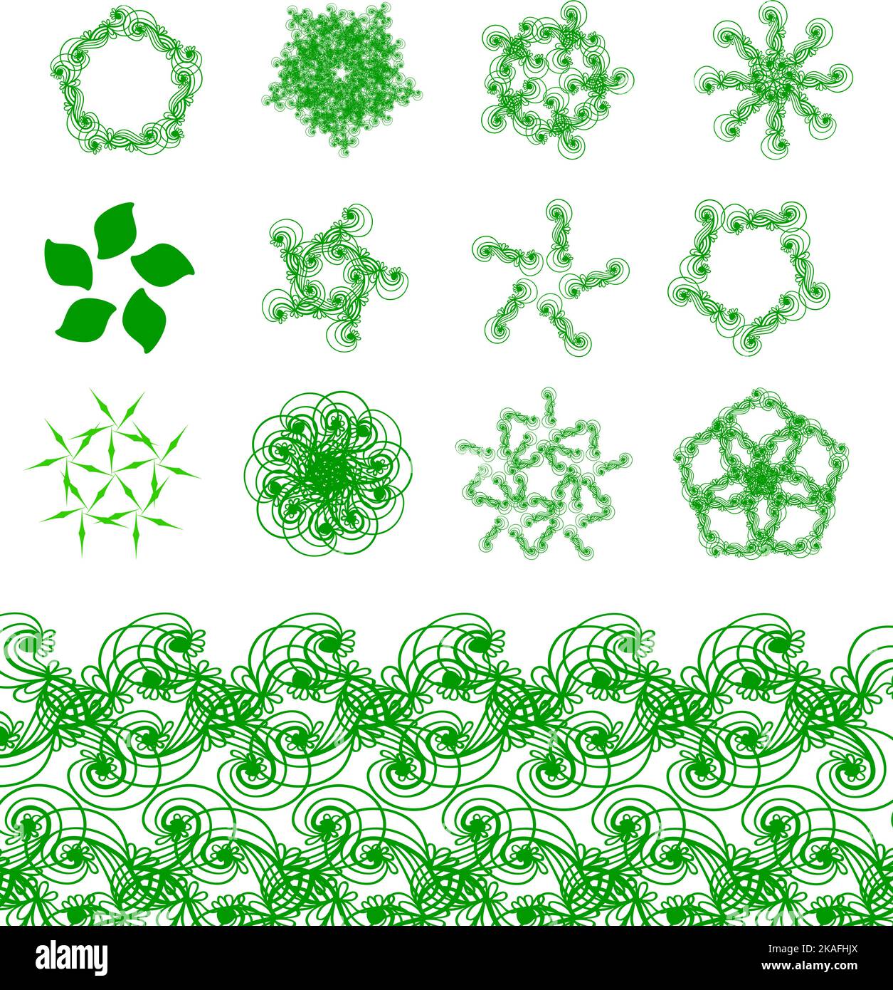 Collection of design elements. Frames and borders Stock Vector Image ...