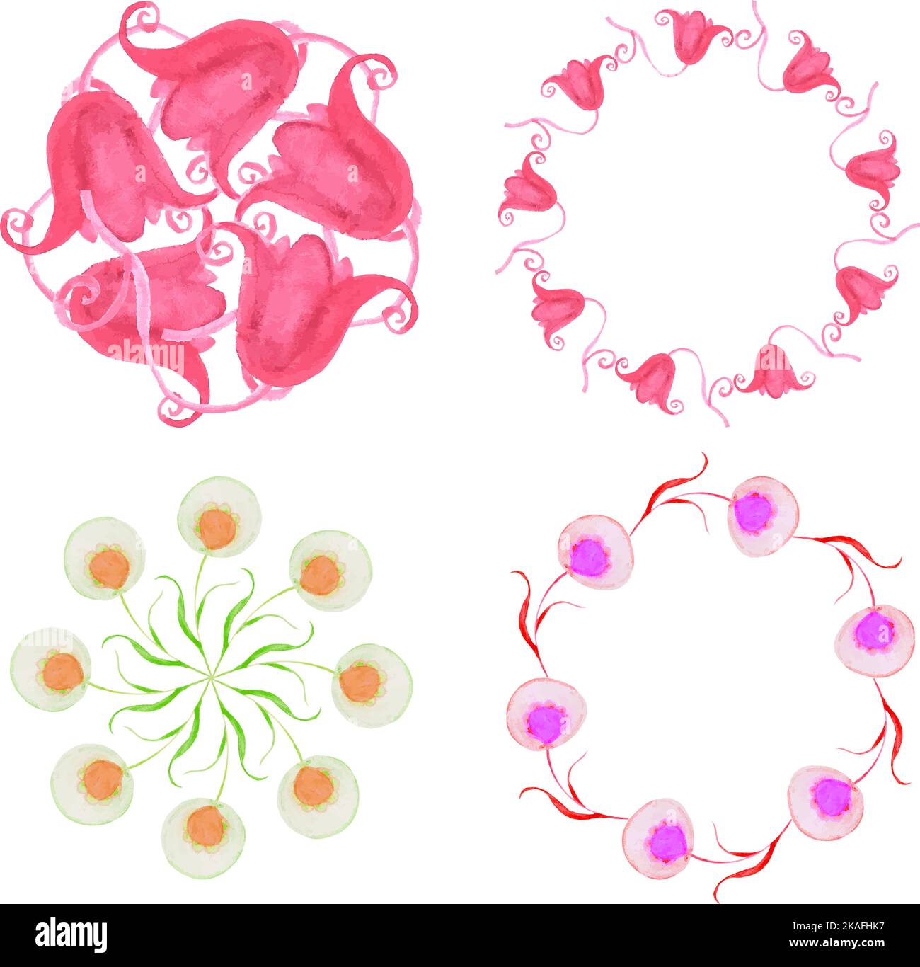 Collection of design elements. Frames and borders Stock Vector Image ...