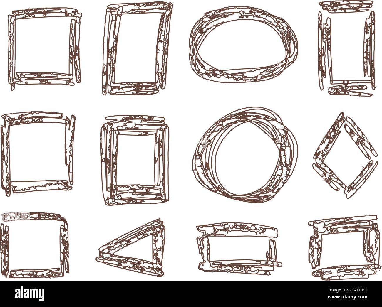 Collection of design elements. Frames and borders Stock Vector Image ...