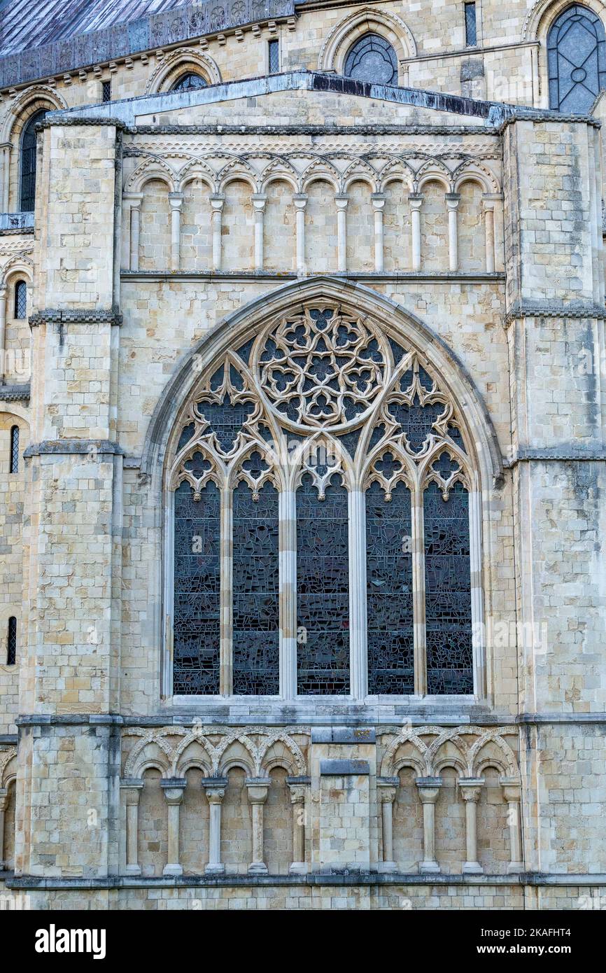 window, Cathedral, Canterbury, Kent, England, Great Britain Stock Photo ...