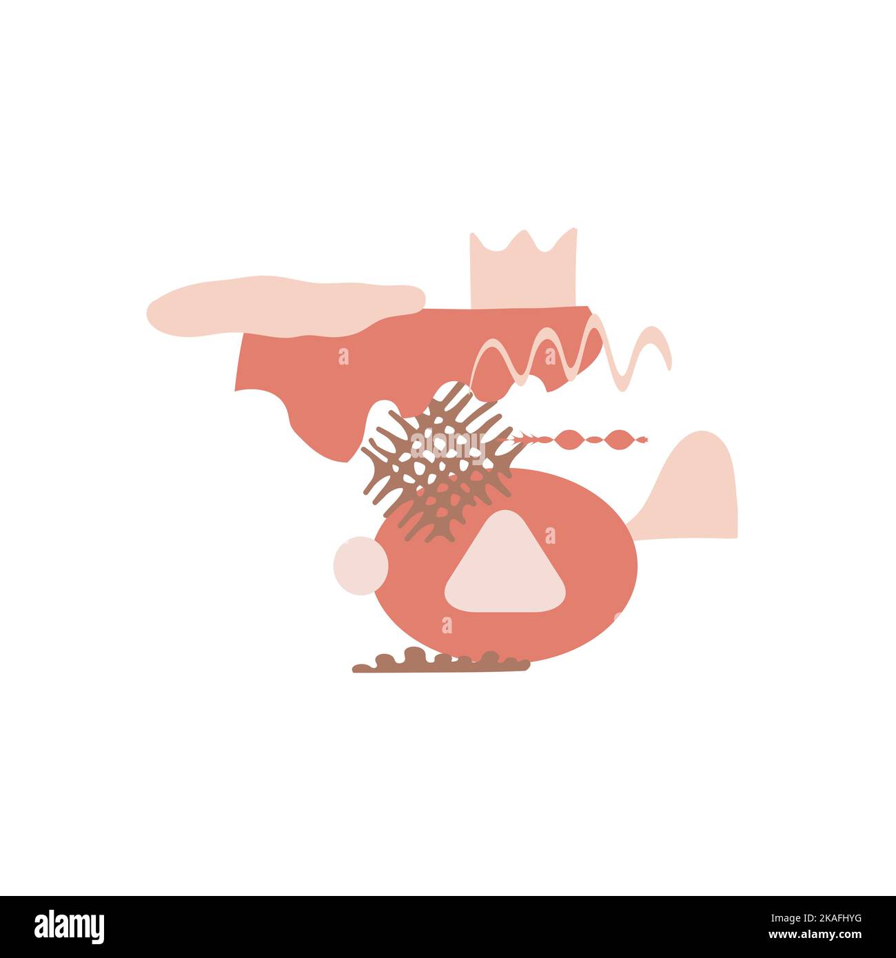 Modern colorful poster of abstract elements. Pre-made card. Minimalist ...