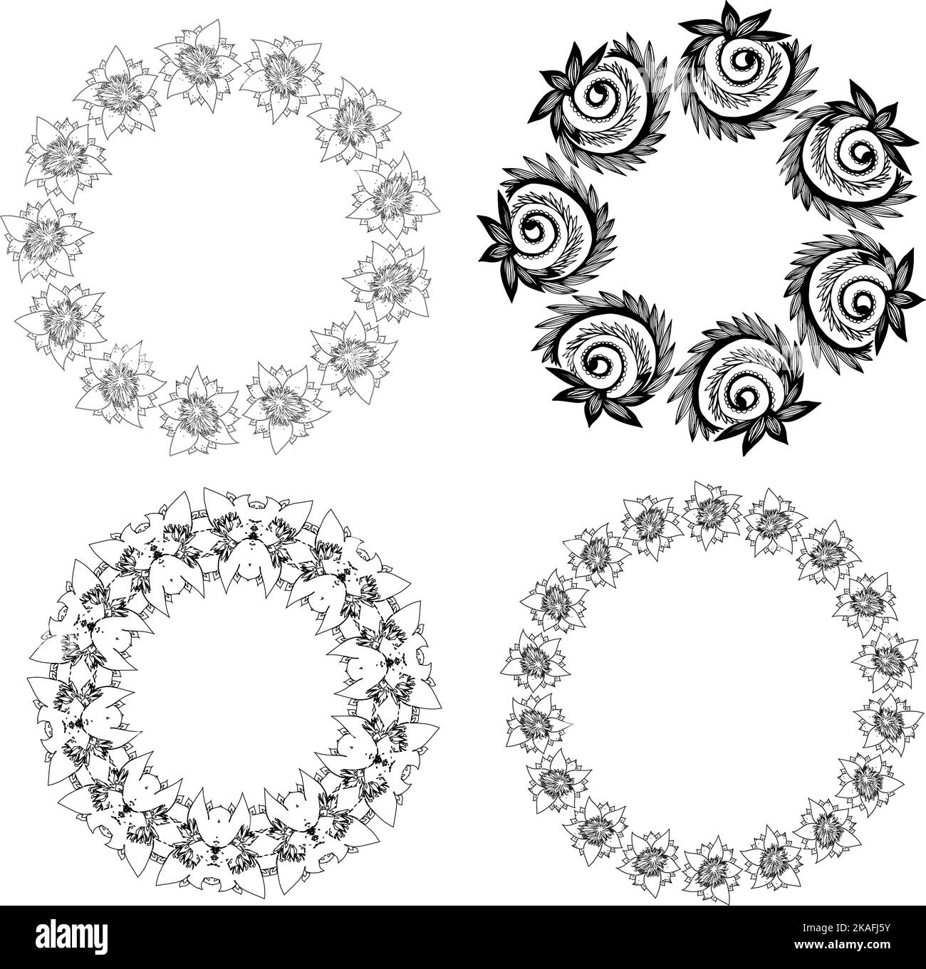 Collection of design elements. Frames and borders Stock Vector Image ...