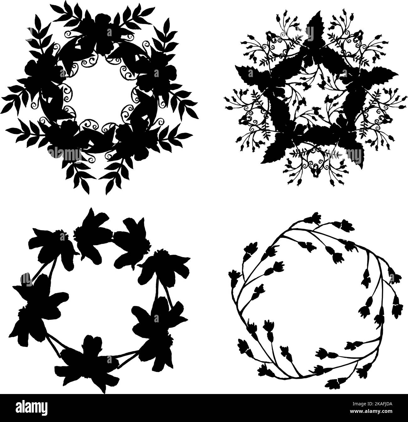 Collection of design elements. Frames and borders Stock Vector Image ...