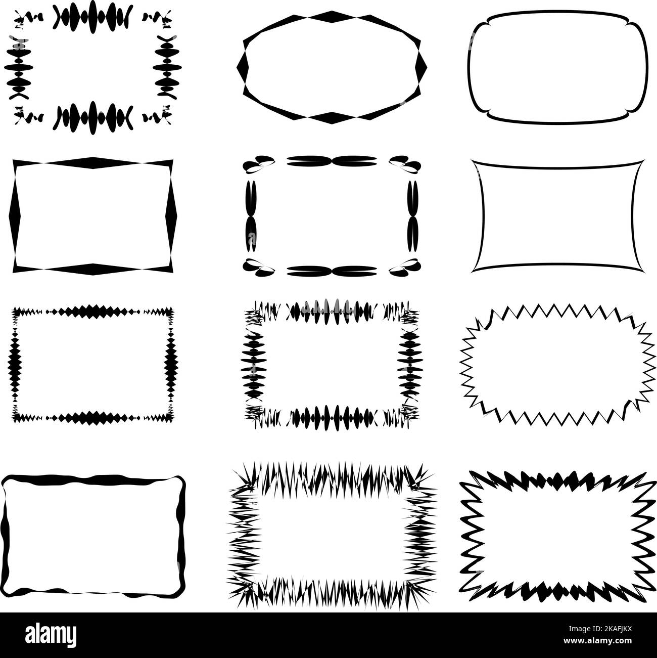Collection of design elements. Frames and borders Stock Vector Image ...