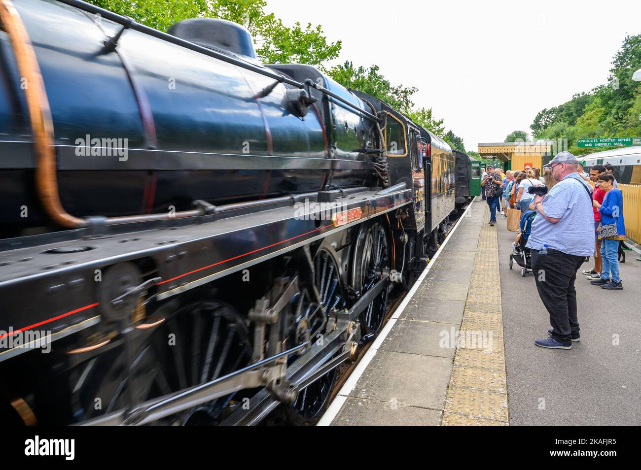 Bluebell Railway: Vintage steam loco “Camelot” being shunted in to ...