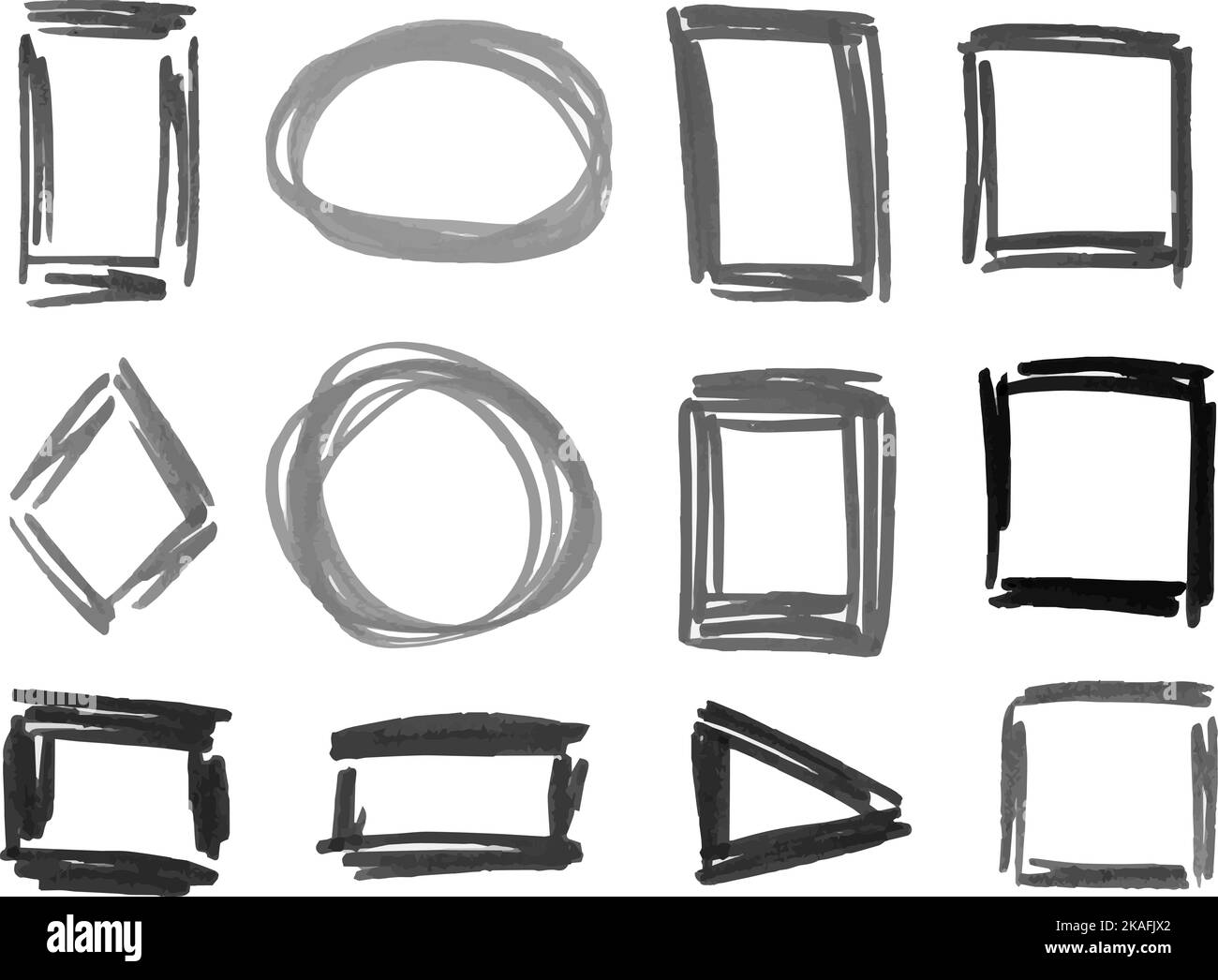 Collection of design elements. Frames and borders Stock Vector Image ...
