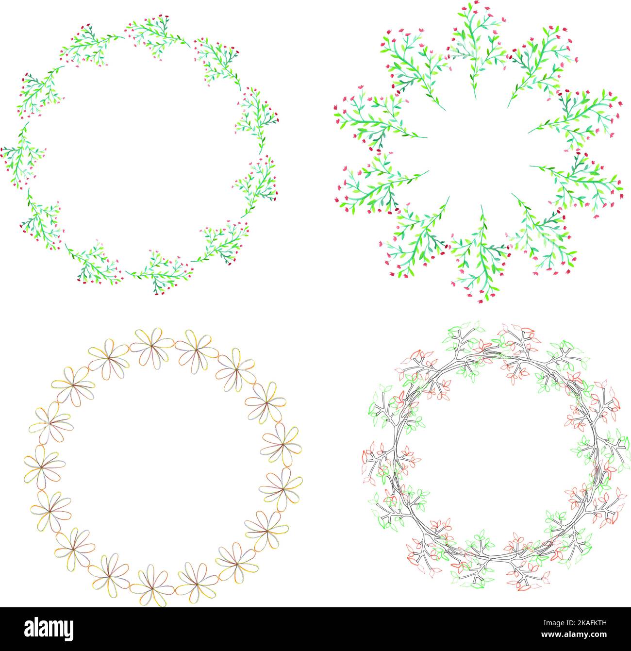 Collection of design elements. Frames and borders Stock Vector Image ...