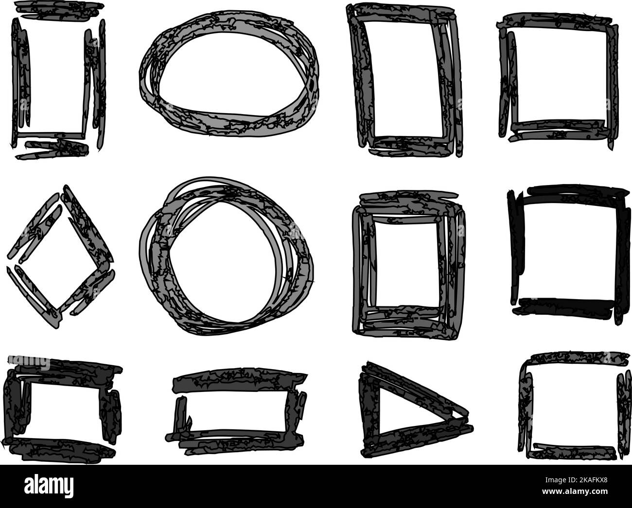 Collection of design elements. Frames and borders Stock Vector Image ...