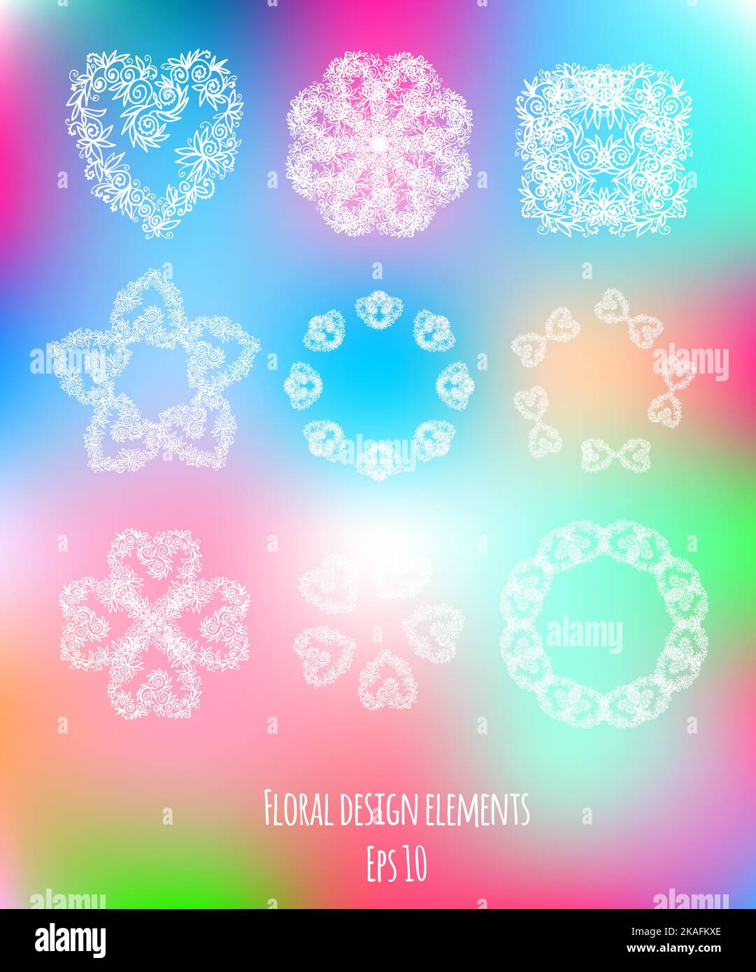 Collection of design elements. Frames and borders Stock Vector Image ...