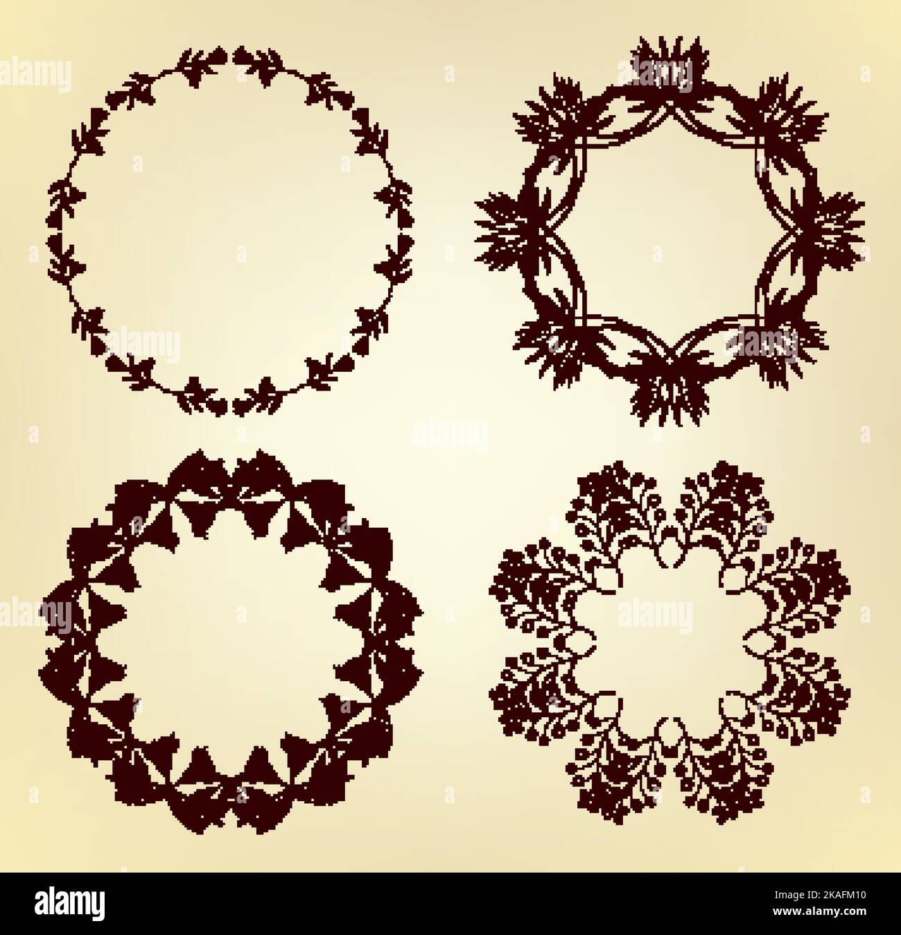 Collection of design elements. Frames and borders Stock Vector Image ...