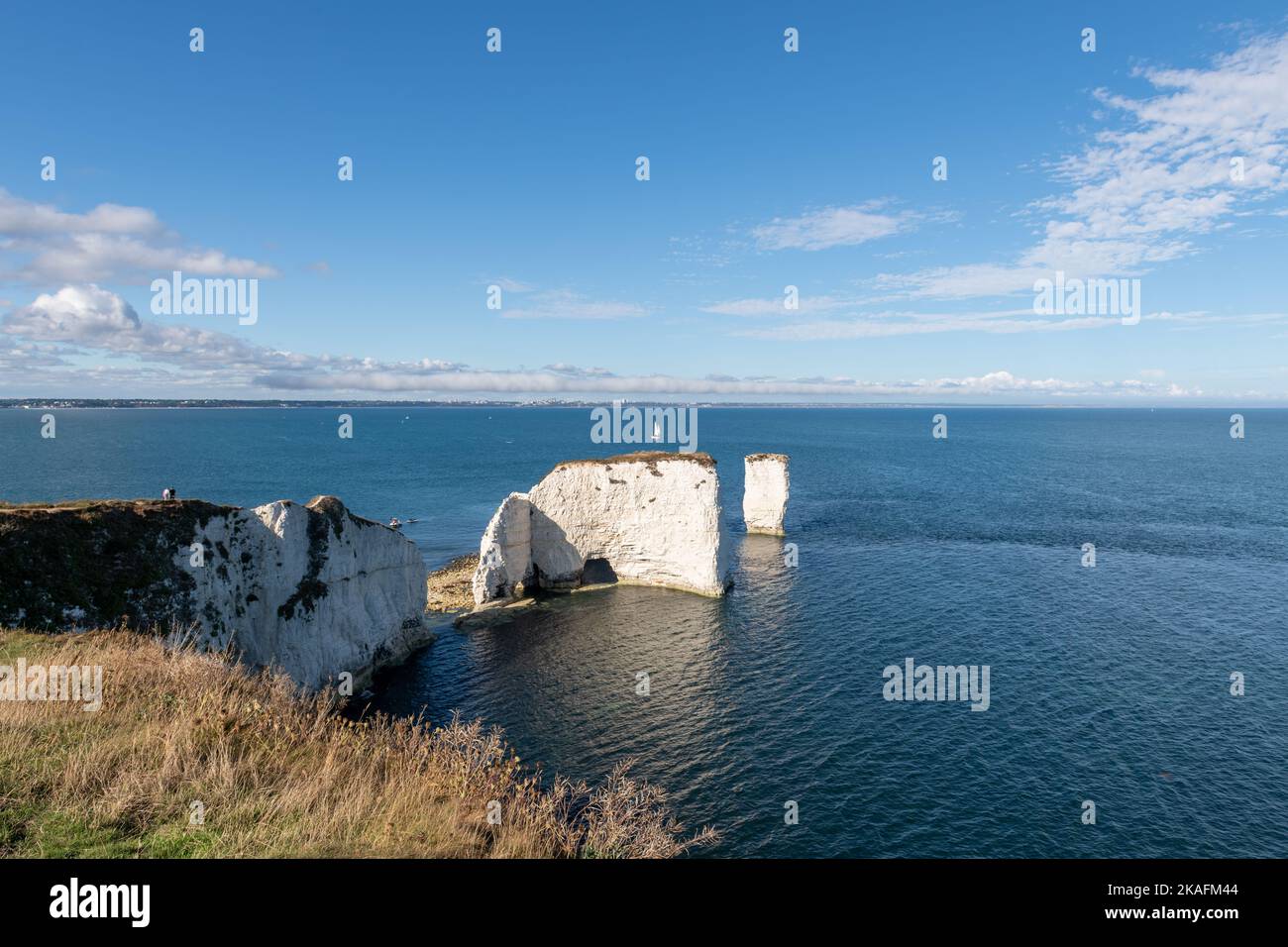 Landscape photo of the Old Harry Rocks in Dorset Stock Photo - Alamy