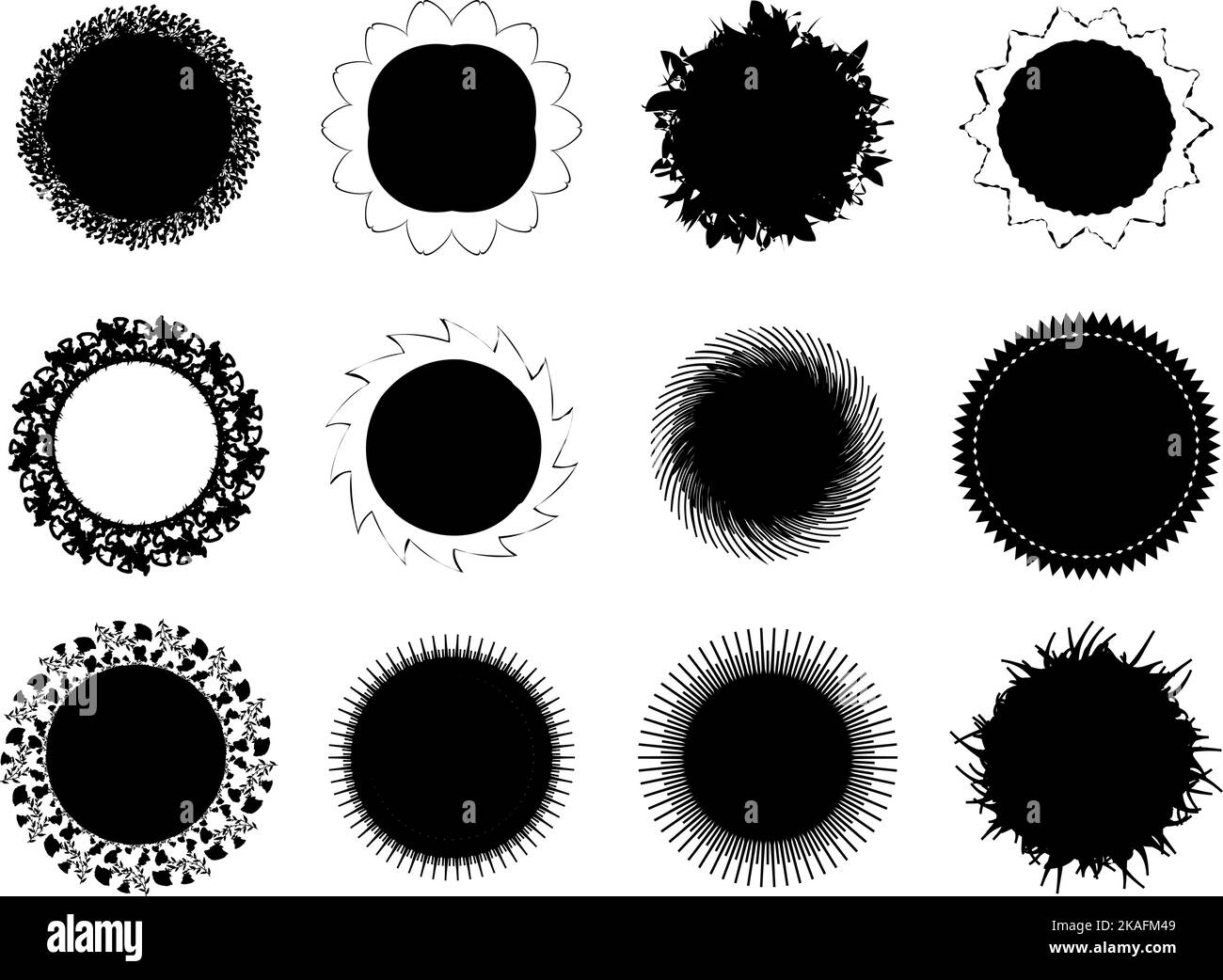 Collection of design elements. Frames and borders Stock Vector Image ...