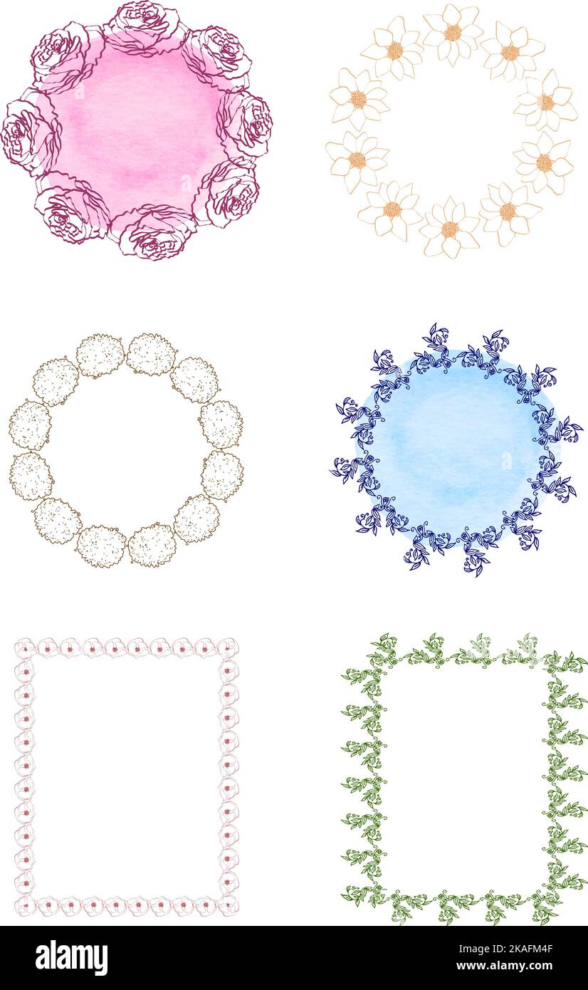 Collection of design elements. Frames and borders Stock Vector Image ...