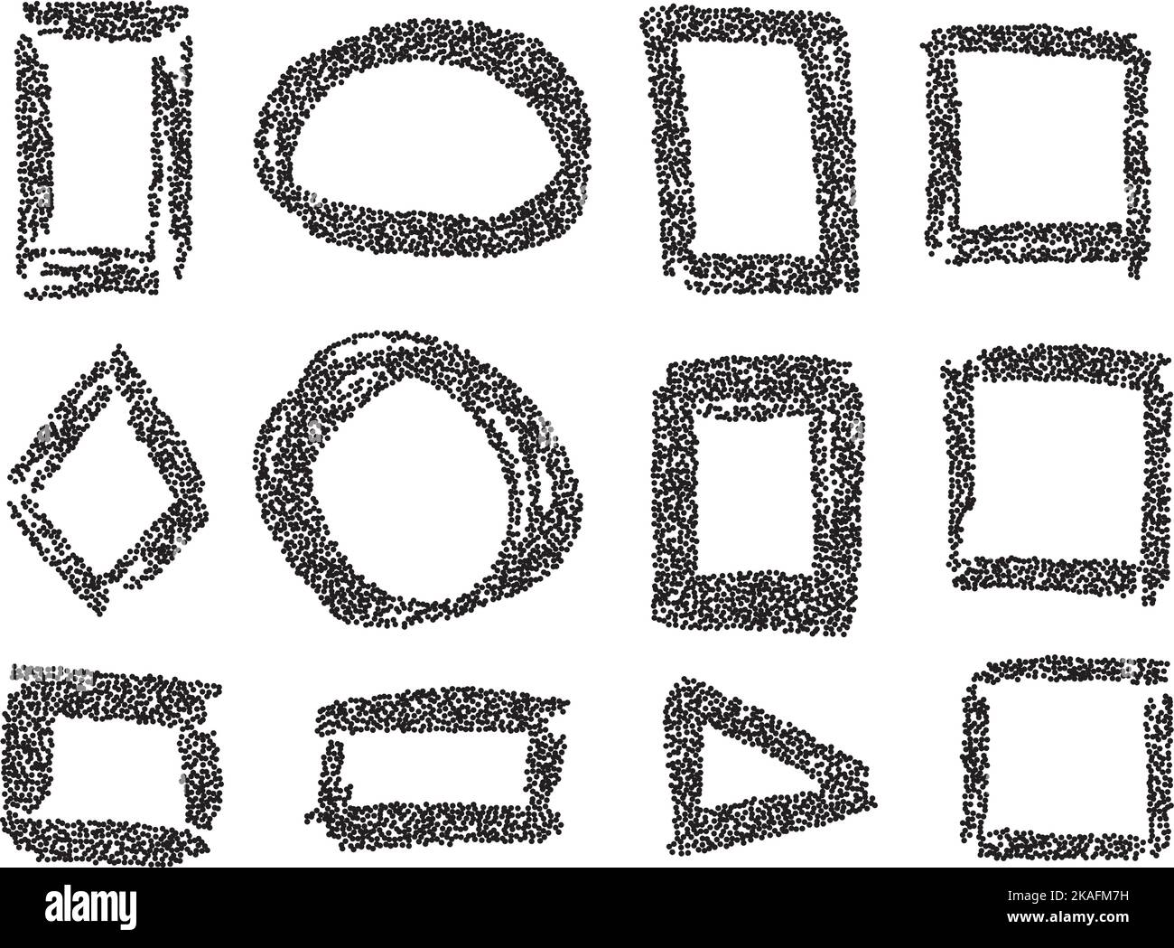 Collection of design elements. Frames and borders Stock Vector Image ...