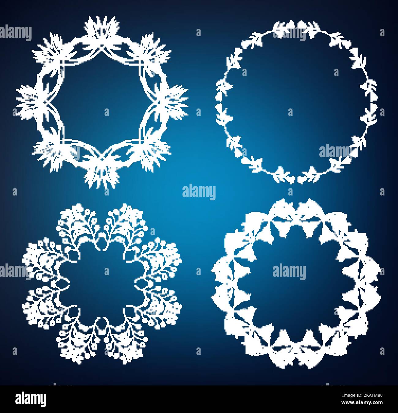 Collection of design elements. Frames and borders Stock Vector Image ...