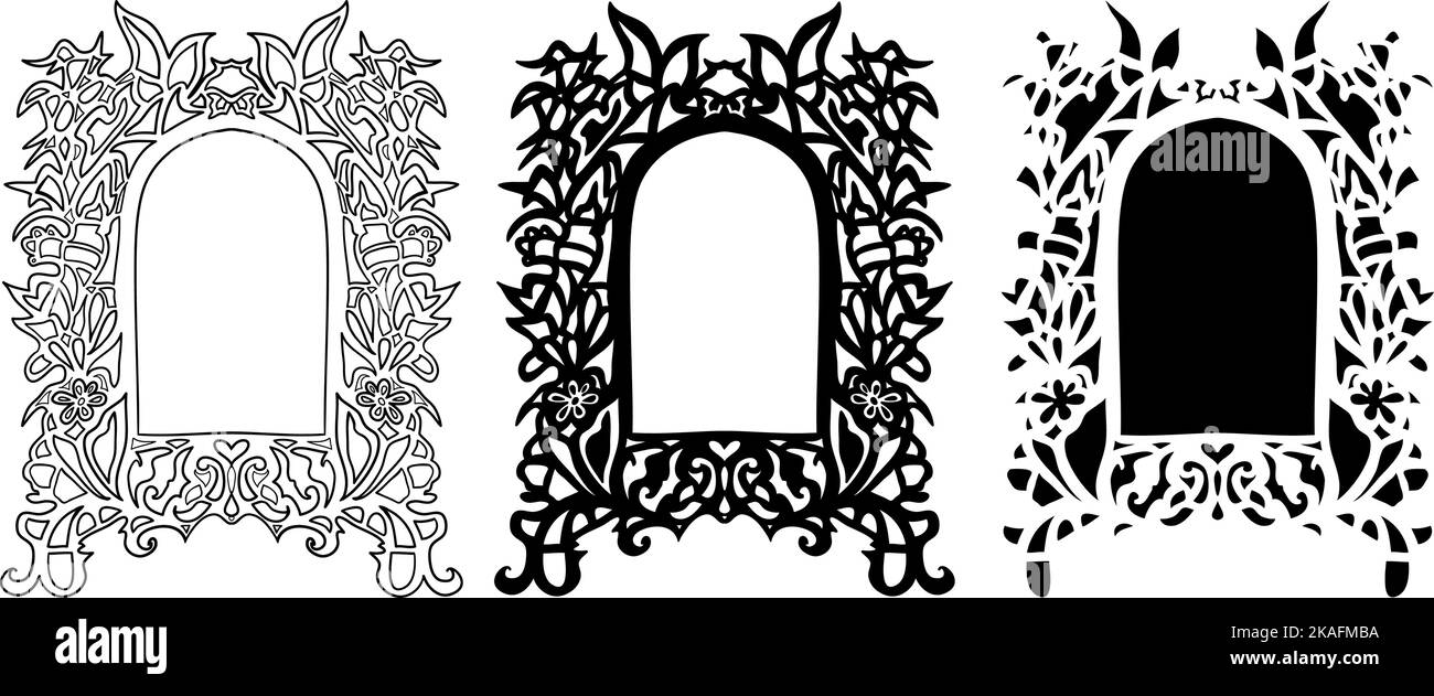 Collection of design elements. Frames and borders Stock Vector Image ...