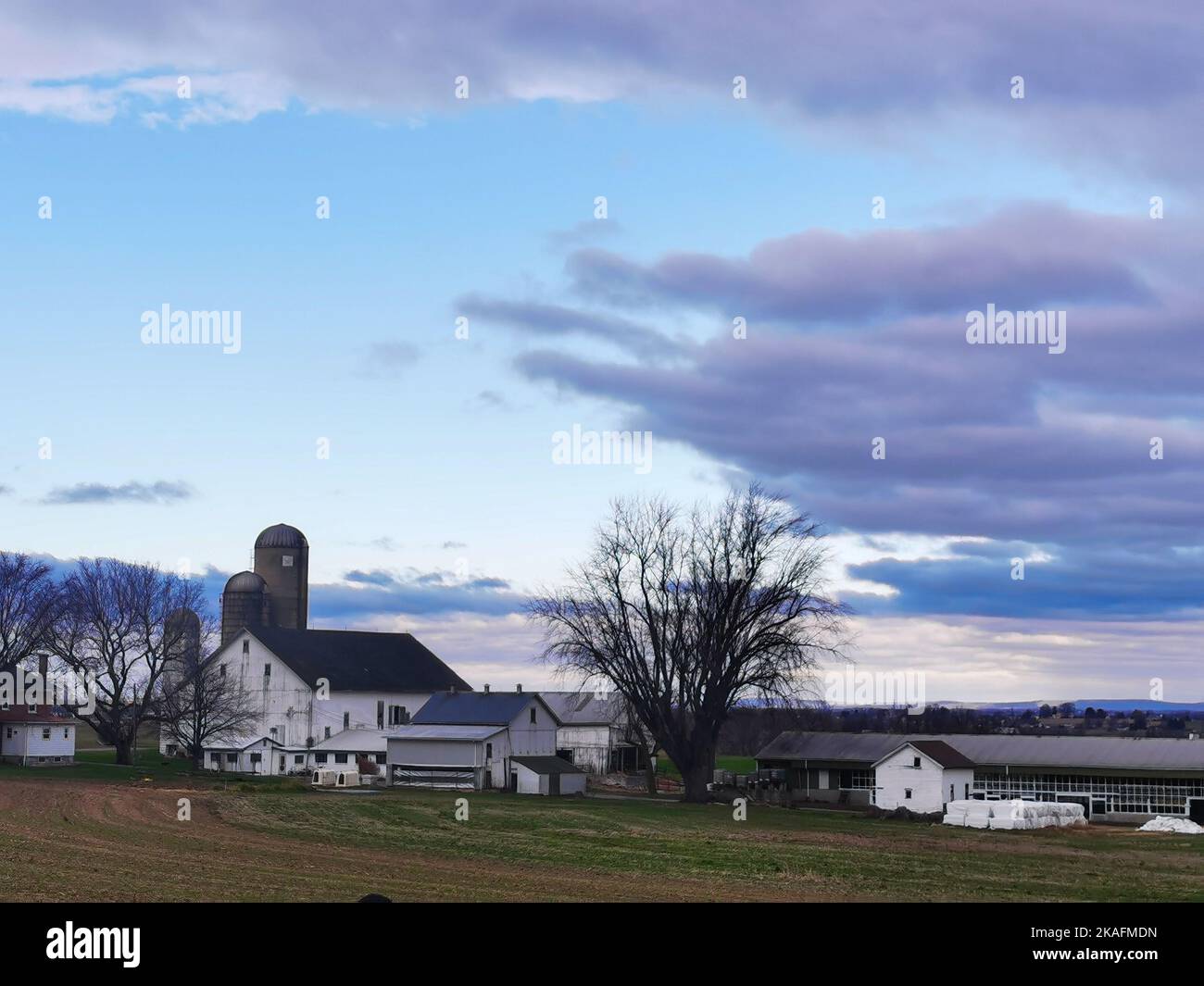 An amazing view of the houses in Amish country in Philadelphia Stock ...
