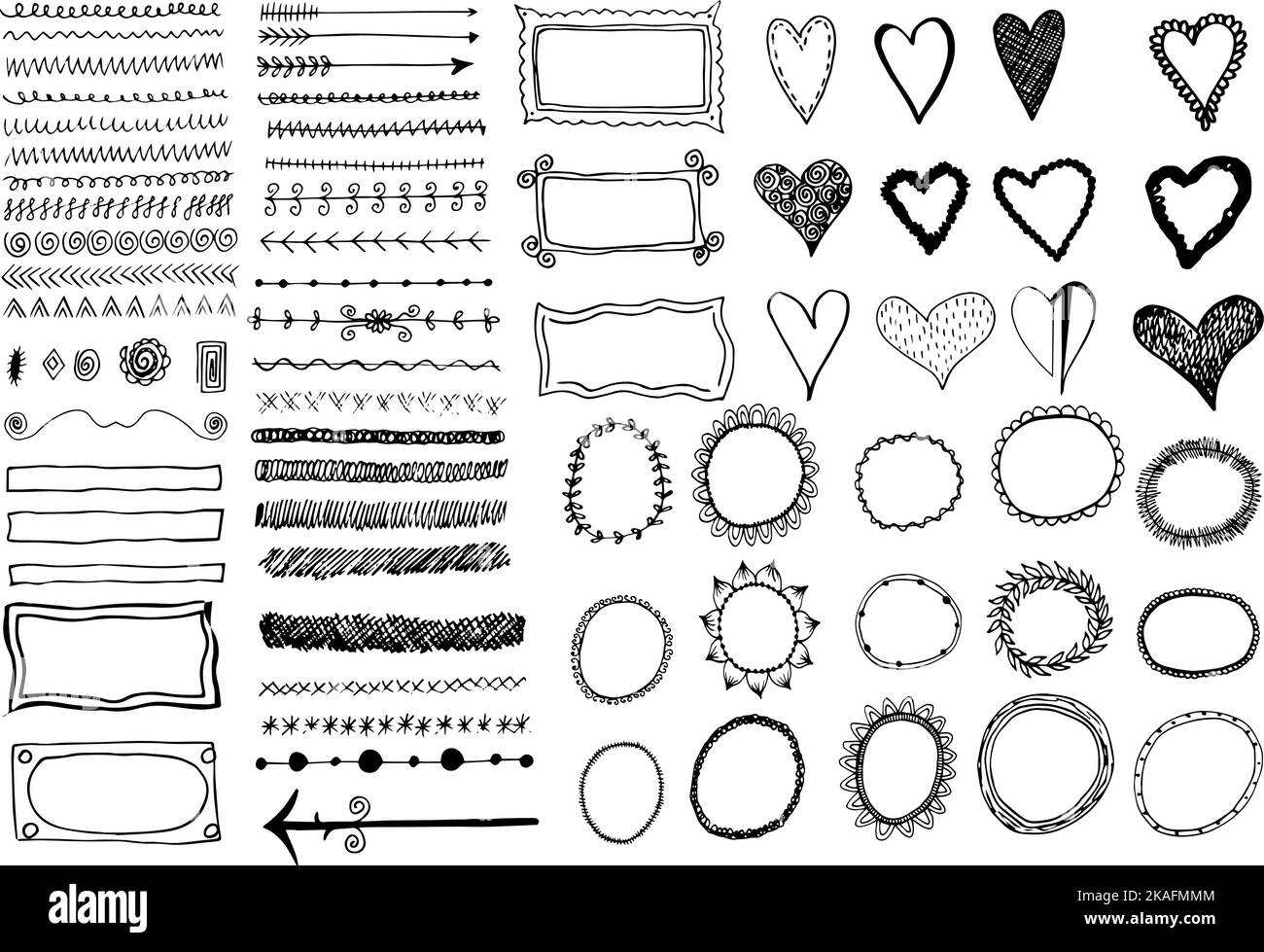 Collection of design elements. Frames, dividers and borders Stock ...