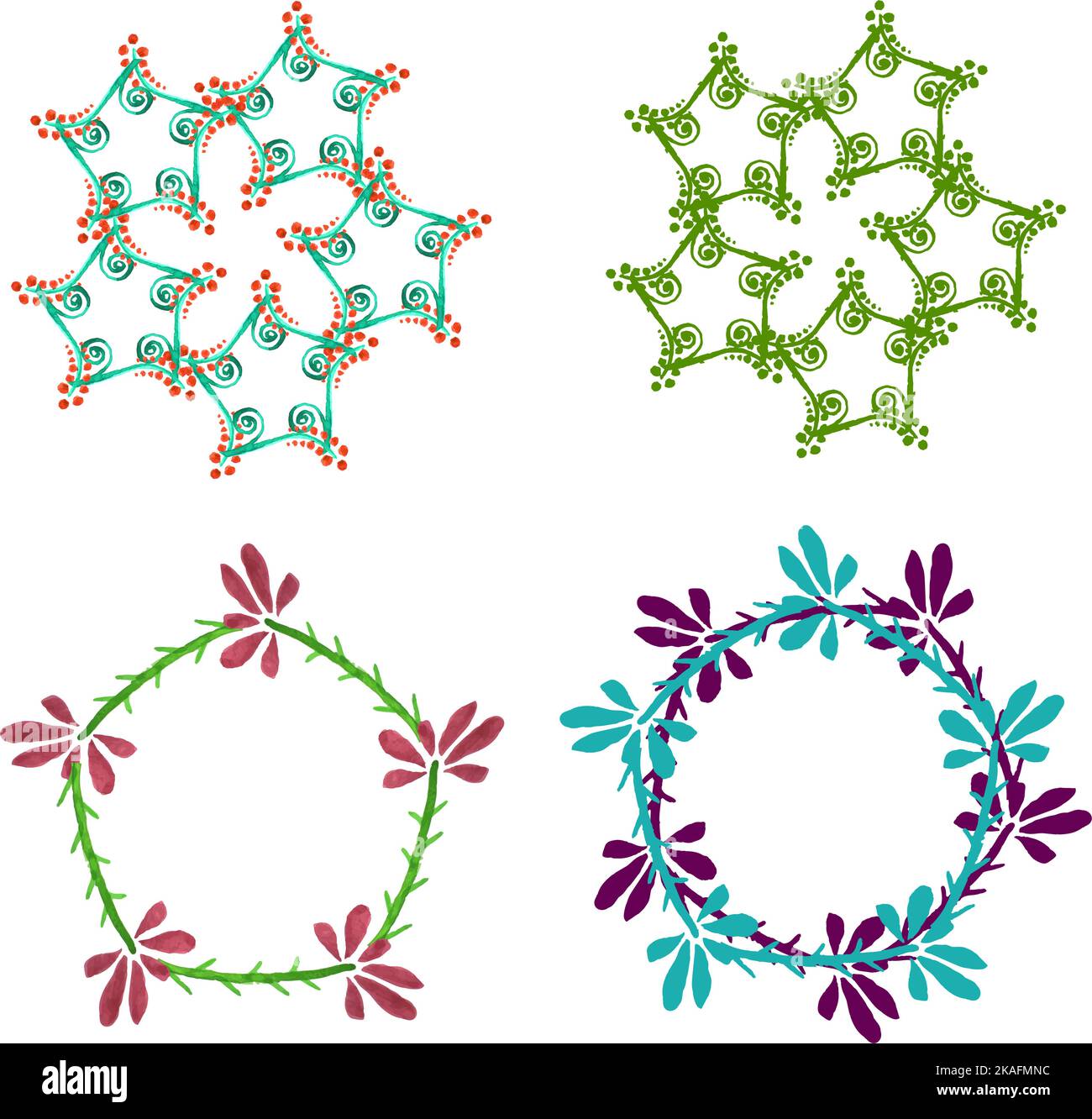 Collection of design elements. Frames and borders Stock Vector Image ...