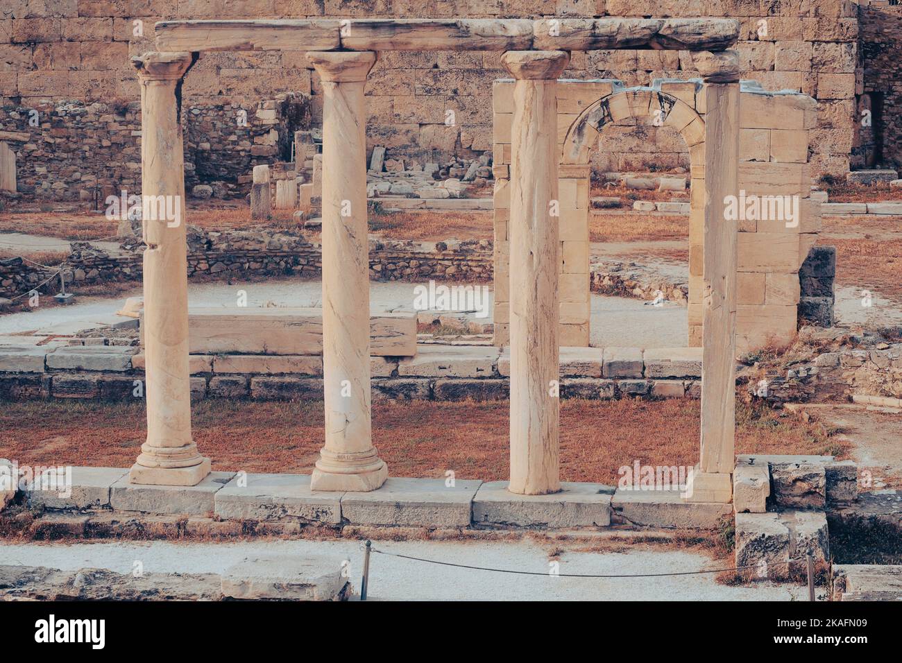The ancient columns of the Acropolis of Athens, Greece Stock Photo - Alamy