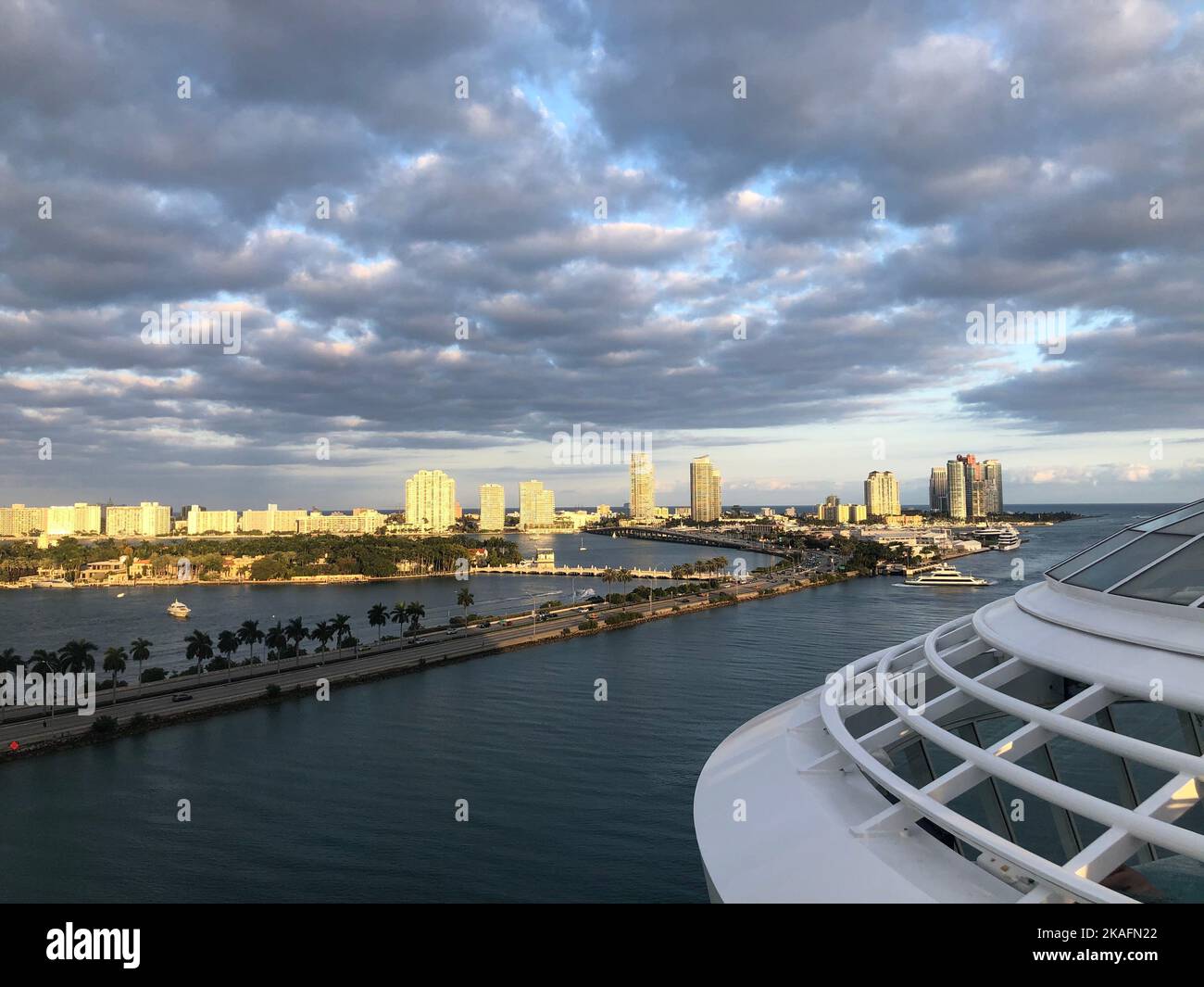 An aerial view of port of Miami in the United States Stock Photo - Alamy