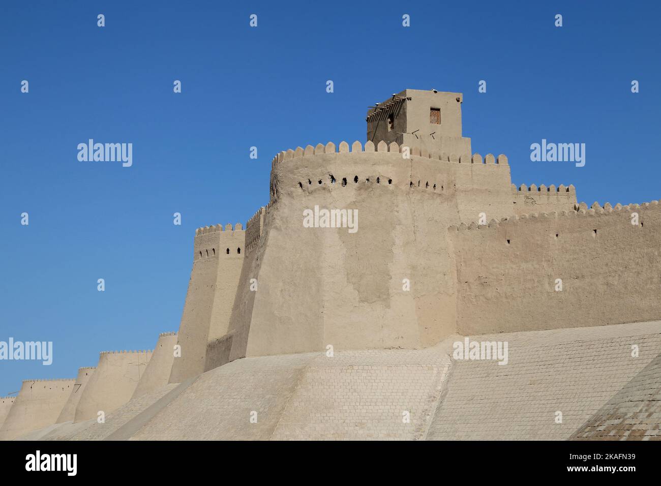 Ak Sheikh Bobo Bastion, Inner Fortress walls, Ichan Kala, Khiva ...