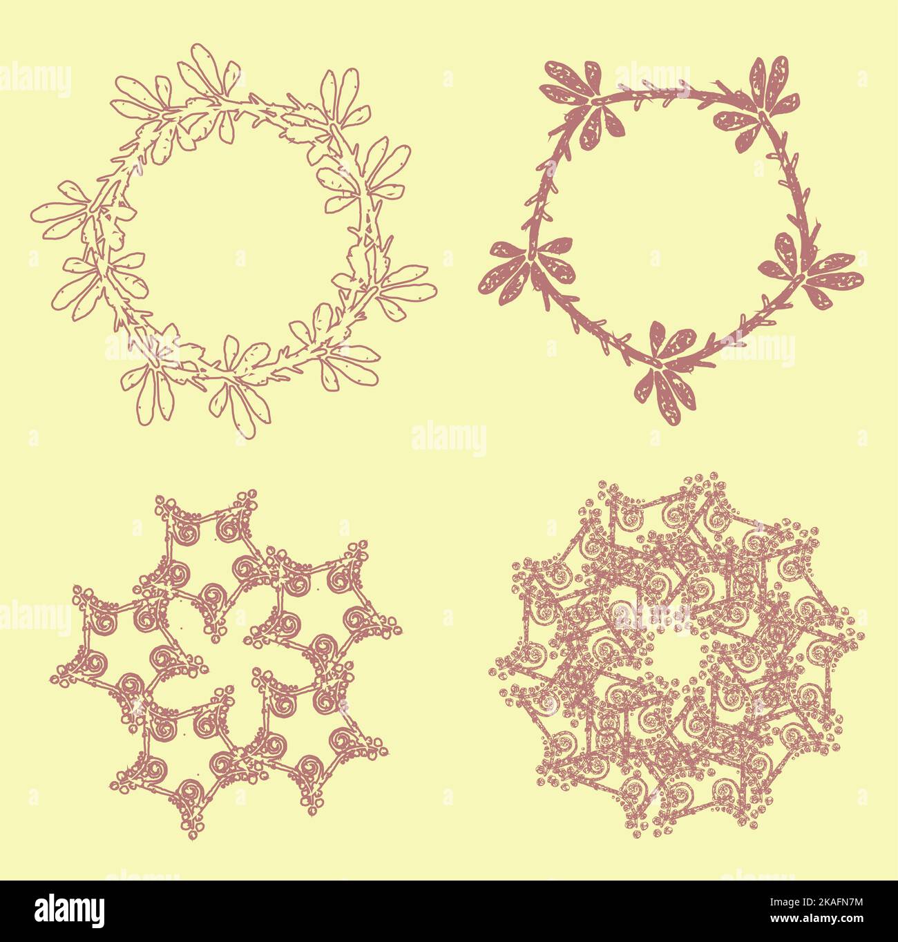 Collection of design elements. Frames and borders Stock Vector Image ...
