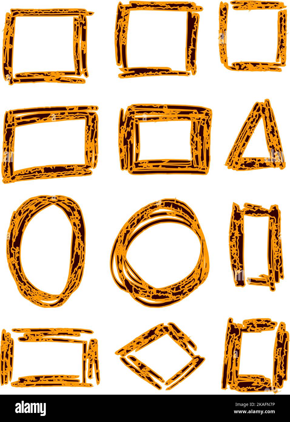 Collection of design elements. Frames and borders Stock Vector Image ...