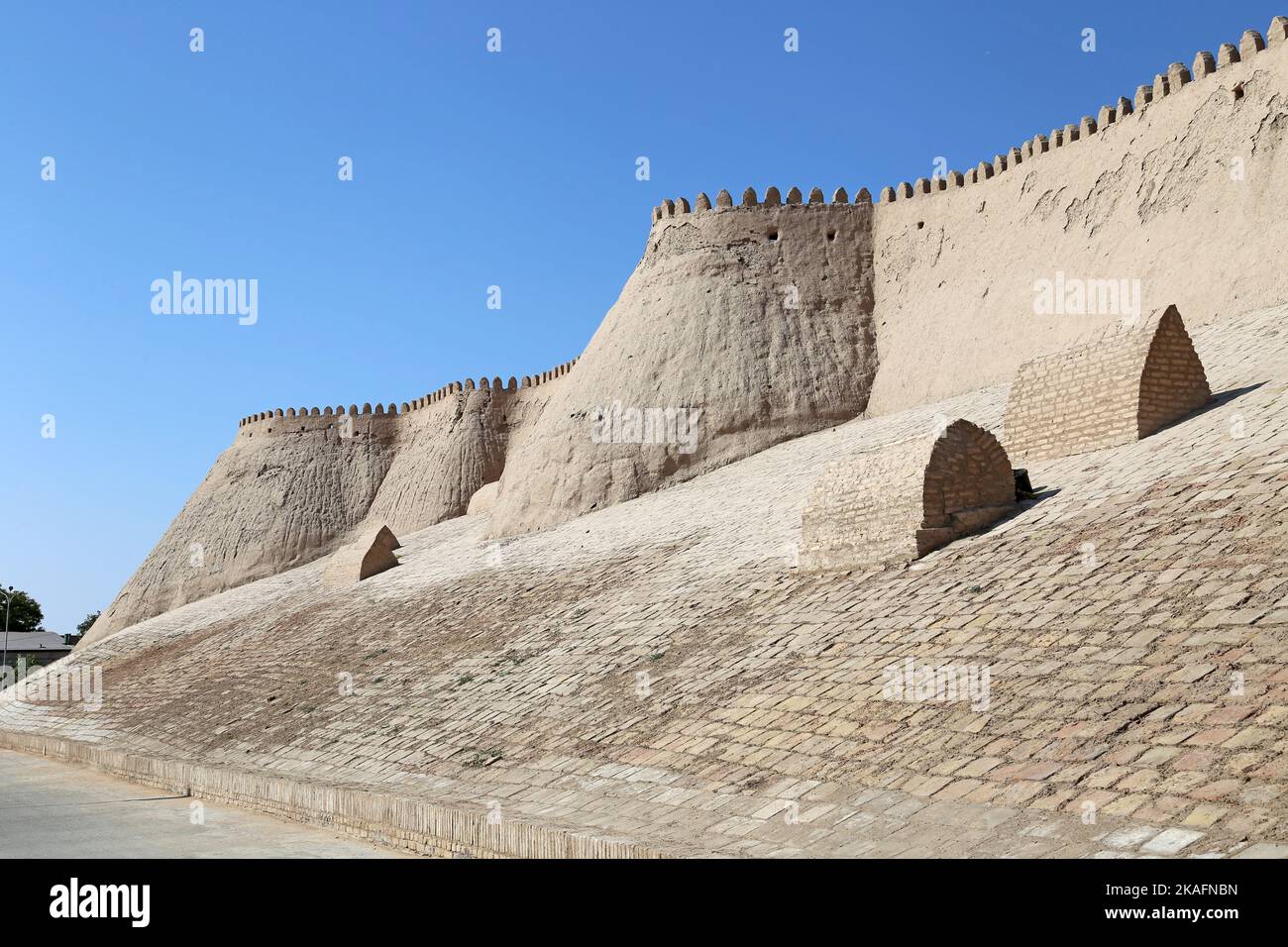 Inner Fortress walls, Ichan Kala, Khiva, Khorezm Province, Uzbekistan ...