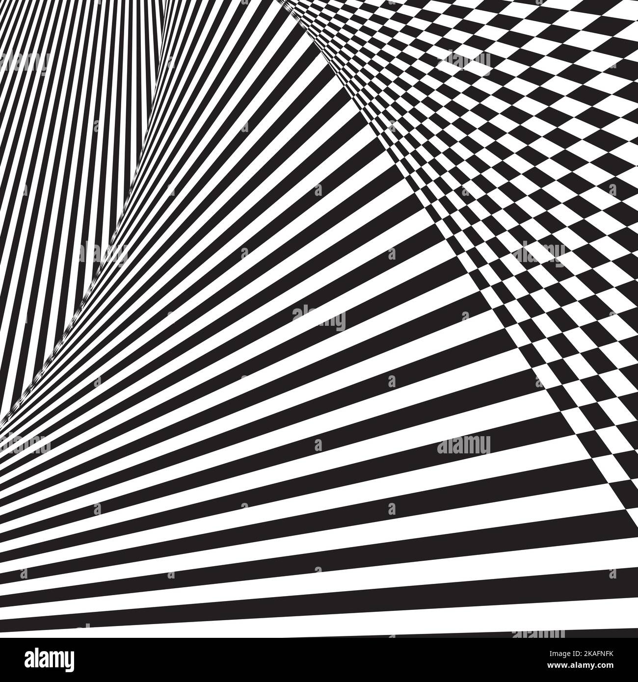 Abstract twisted background. Optical illusion of distorted surface ...