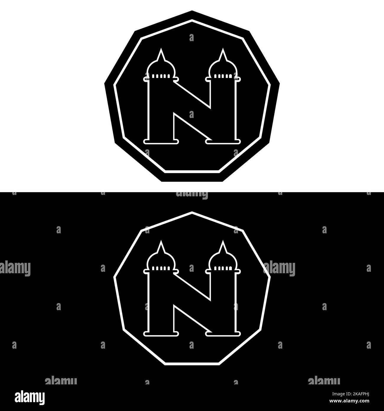 Letter N logo. Simple Elegance initial letter N type logo sign symbol ...