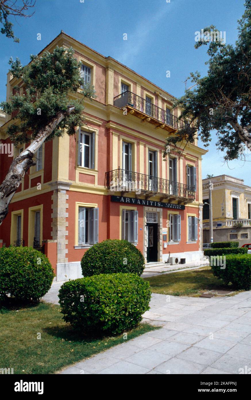 Corfu Greece Corfu Town Balconied Building Stock Photo - Alamy