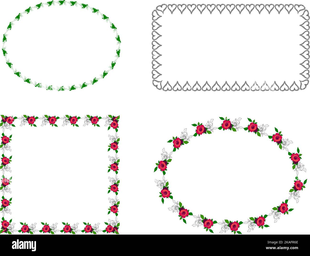Collection of design elements. Frames and borders Stock Vector Image ...