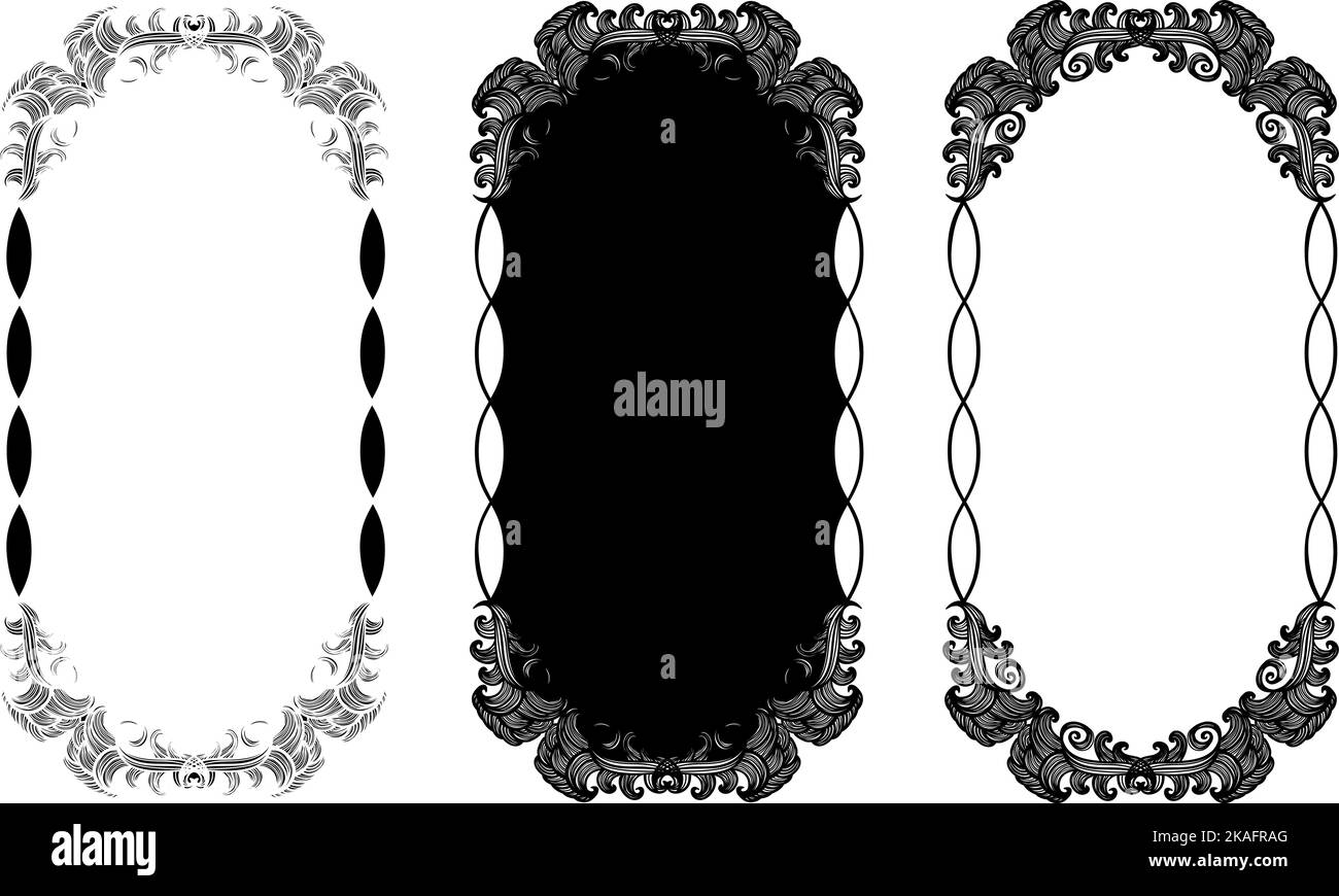 Collection of design elements. Frames and borders Stock Vector Image ...