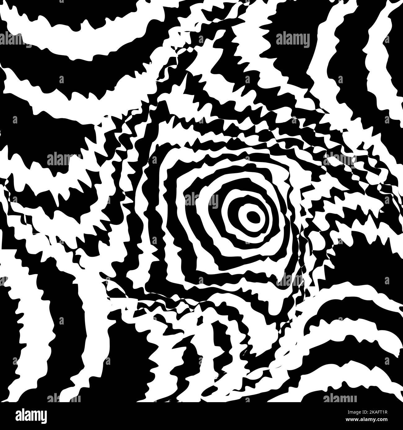 Abstract twisted black and white background. Optical illusion of ...