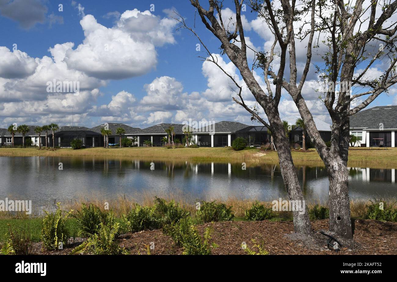 Babcock Ranch, United States. 31st Oct, 2022. Homes are seen by a lake ...