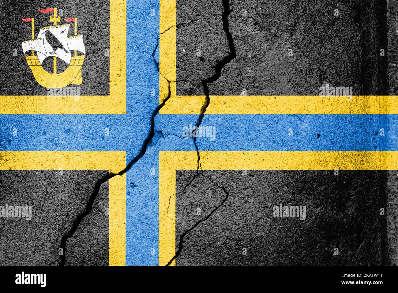 The Caithness flag is the flag of the county of Caithness Stock Photo ...