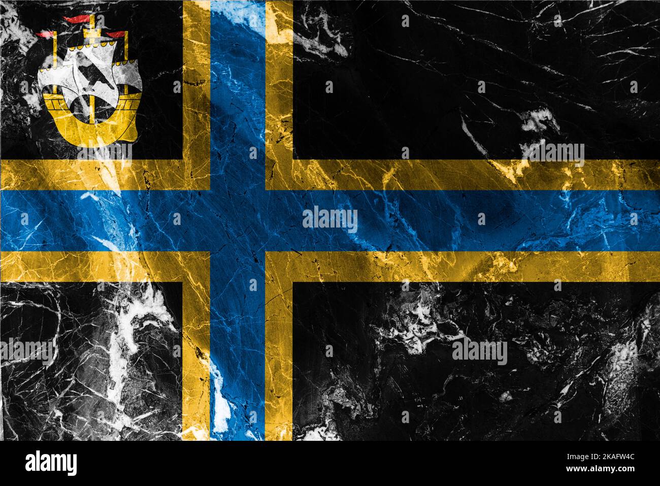 The Caithness flag is the flag of the county of Caithness Stock Photo ...